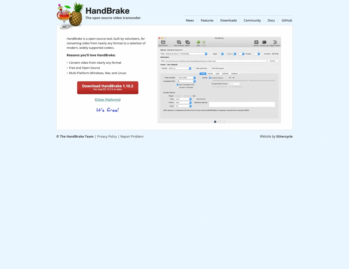 HandBrake: avis, prix, fonctionnalités & alternatives