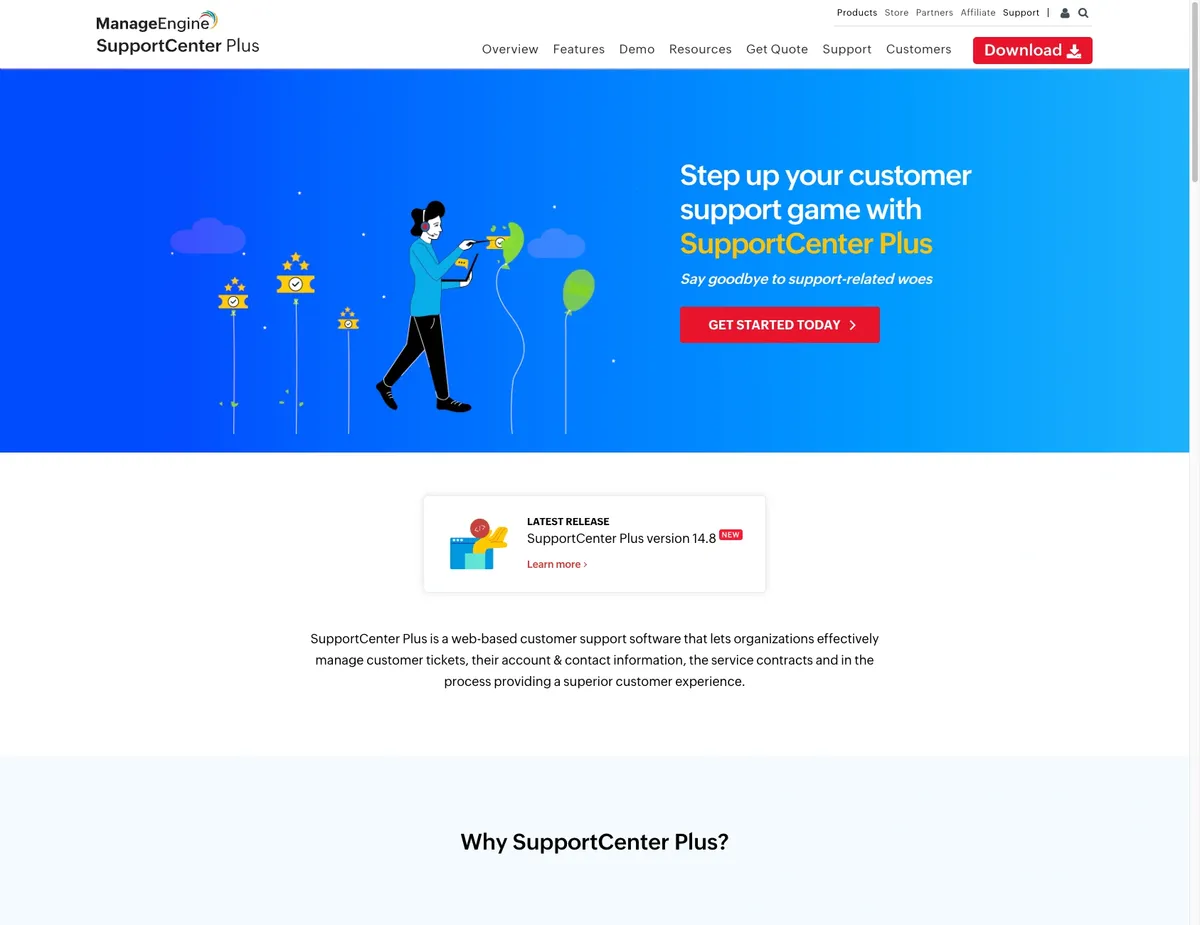 ManageEngine SupportCenter Plus: avis, prix, fonctionnalités & alternatives