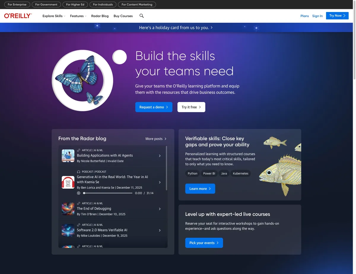 O'Reilly Learning Platform: avis, prix, fonctionnalités & alternatives