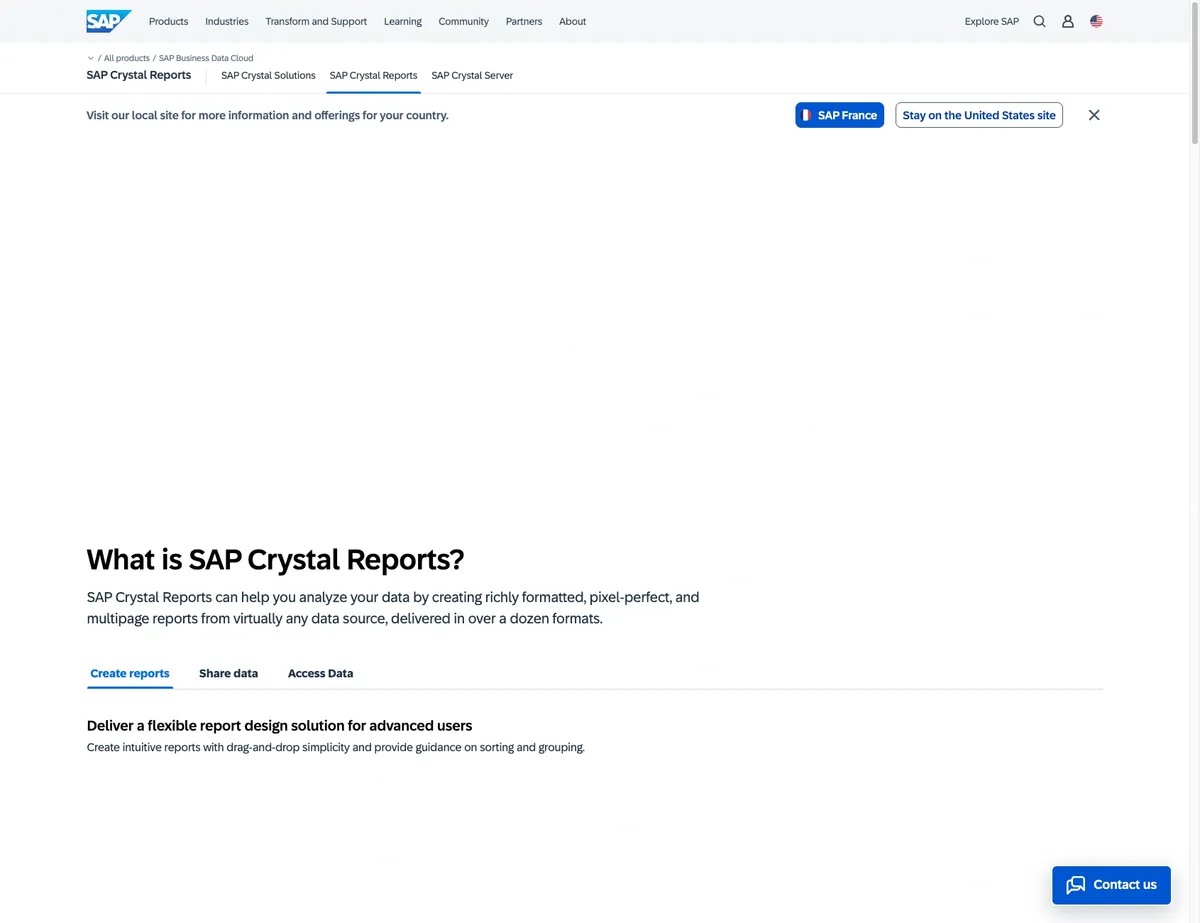 SAP Crystal Reports: avis, prix, fonctionnalités & alternatives